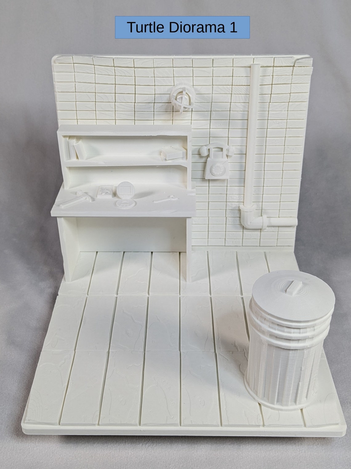 Turtle Action Figure Diorama 3D Printed Modular Scenes - Etsy