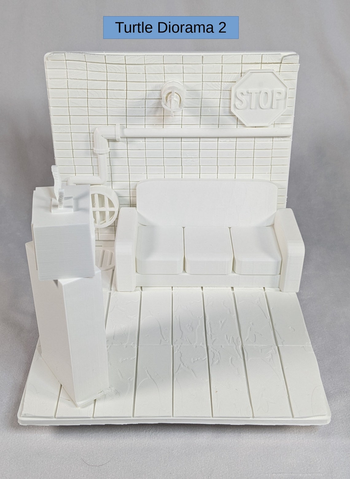 Turtle Action Figure Diorama 3D Printed Modular Scenes - Etsy