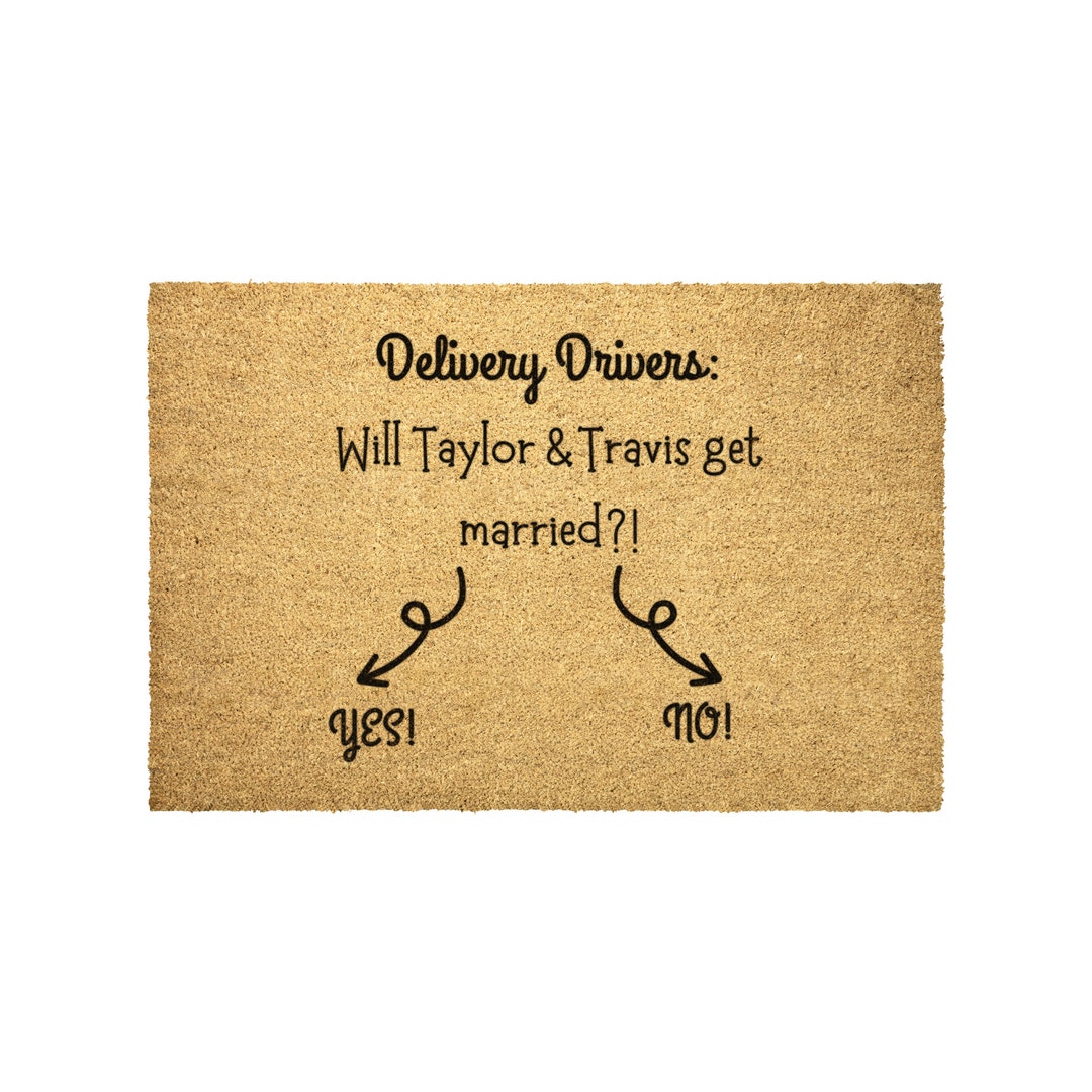 Taylor Swift and Travis Kelce Doormat, Funny Doormat, Cute Welcome Mat ...