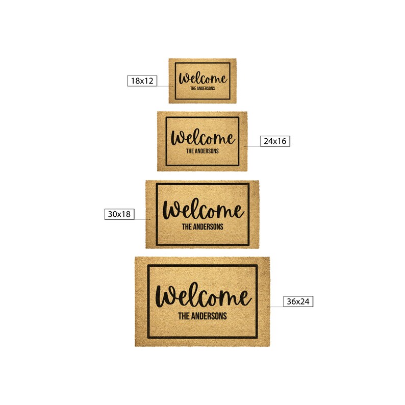 Personalized Welcome Mat, Personalized Doormat, Custom Wedding Mat ...
