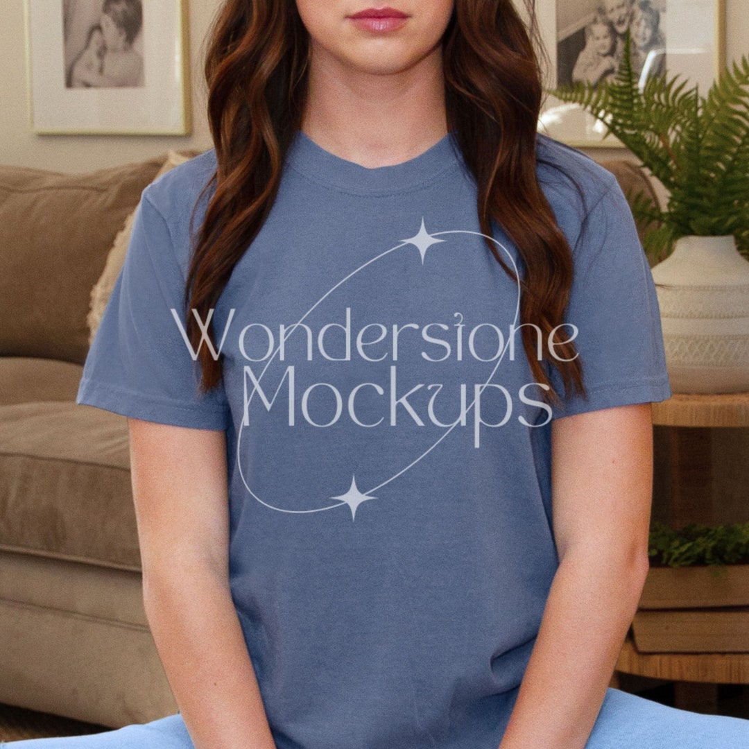 Comfort Colors Blue Jean Mockup Comfort Colors C1717 Blue - Etsy