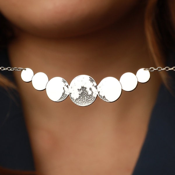 Silver Full Moon - Etsy