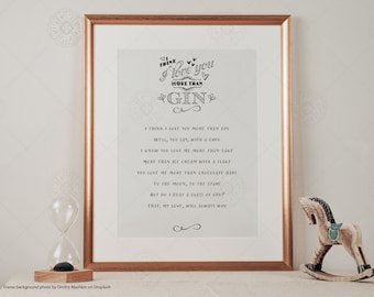 Gin poem - Etsy.de