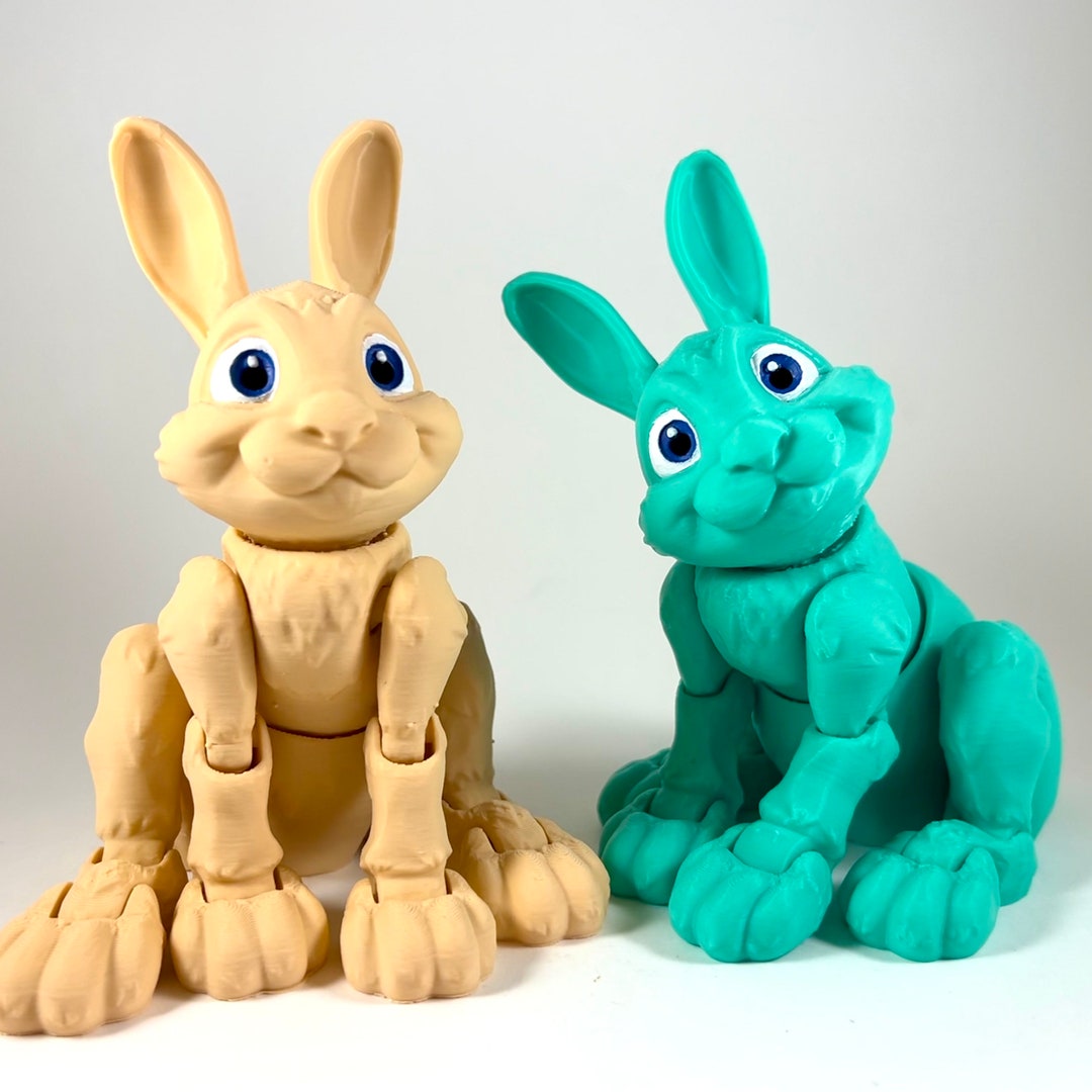 Bunny Rabbit Fidget Toy Articulated Easter Cottontail Gift Perfect ...