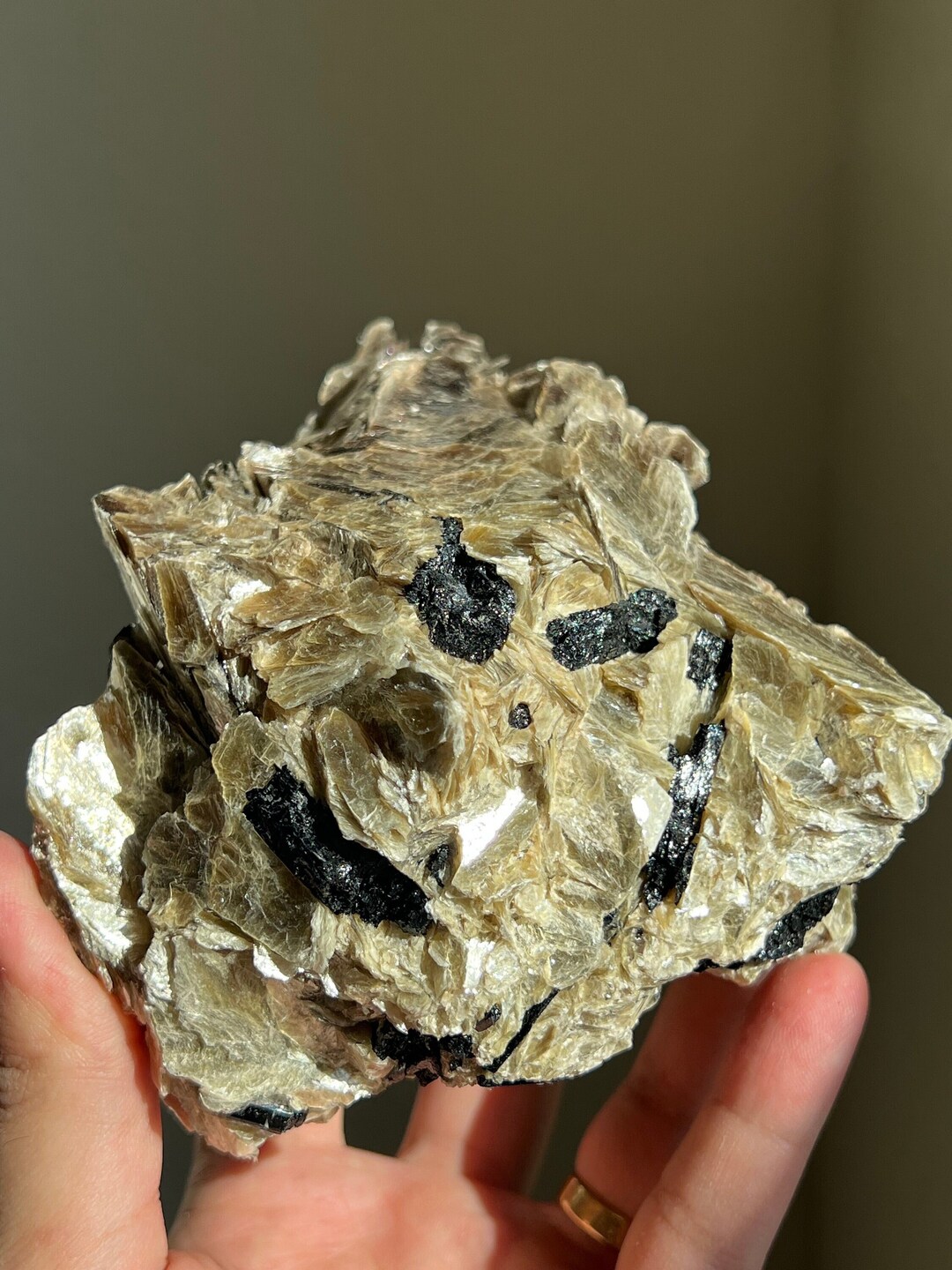 Mica Specimen With Black Tourmaline Inclusions - Etsy