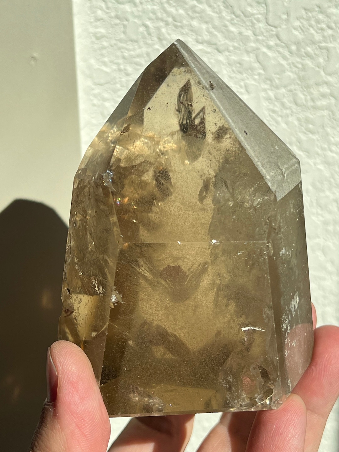 Citrine Tower W/ Phantom Inclusion & Rainbows Rare High Quality - Etsy