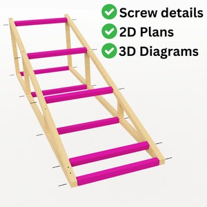 Pet Ramp Build Plan - Wooden Dog & Cat Ramp | Modern Pet Ramp for Beds ...