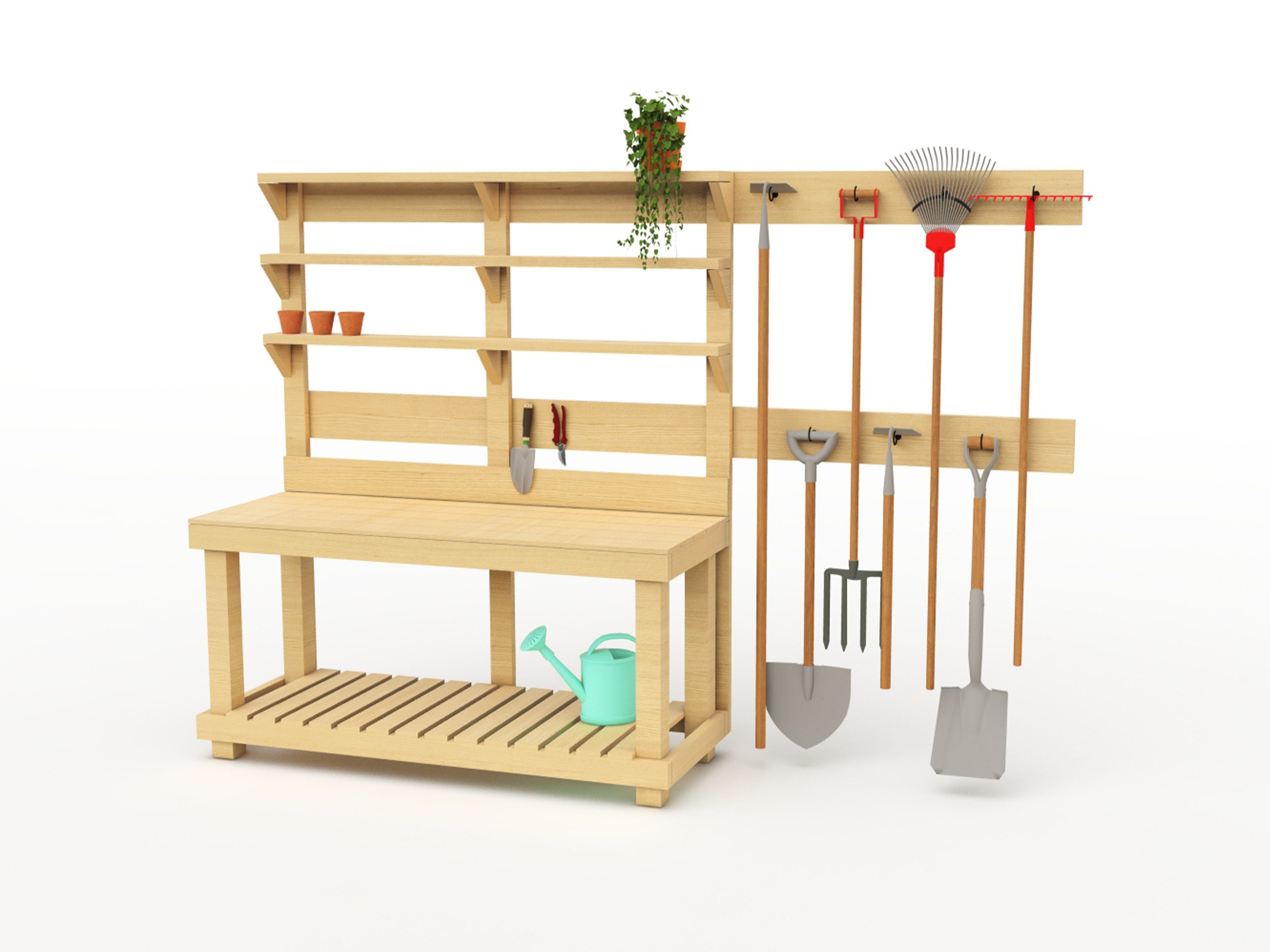 Plans for Potting Bench DIY Potting Bench Plans Easy to Make & Instant ...
