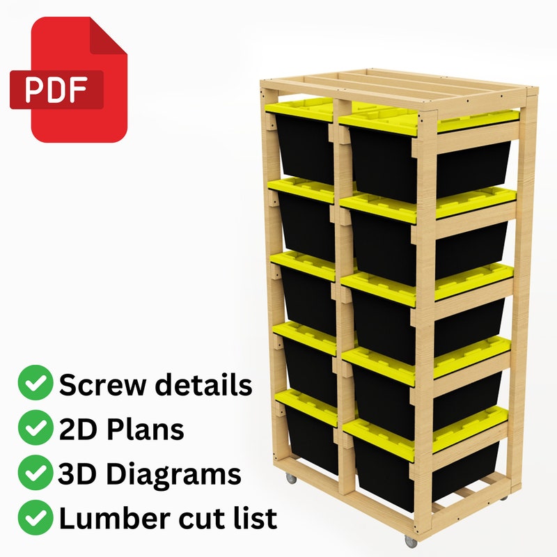 Tote Storage Rack Rolling - Etsy