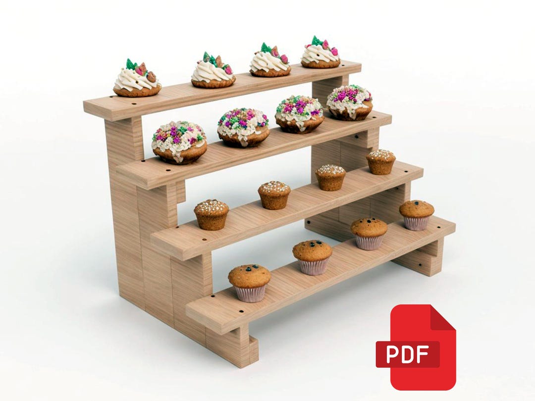 Tiered Cupcake Stand Plan - Display Stand Plan (digital Download) - Etsy