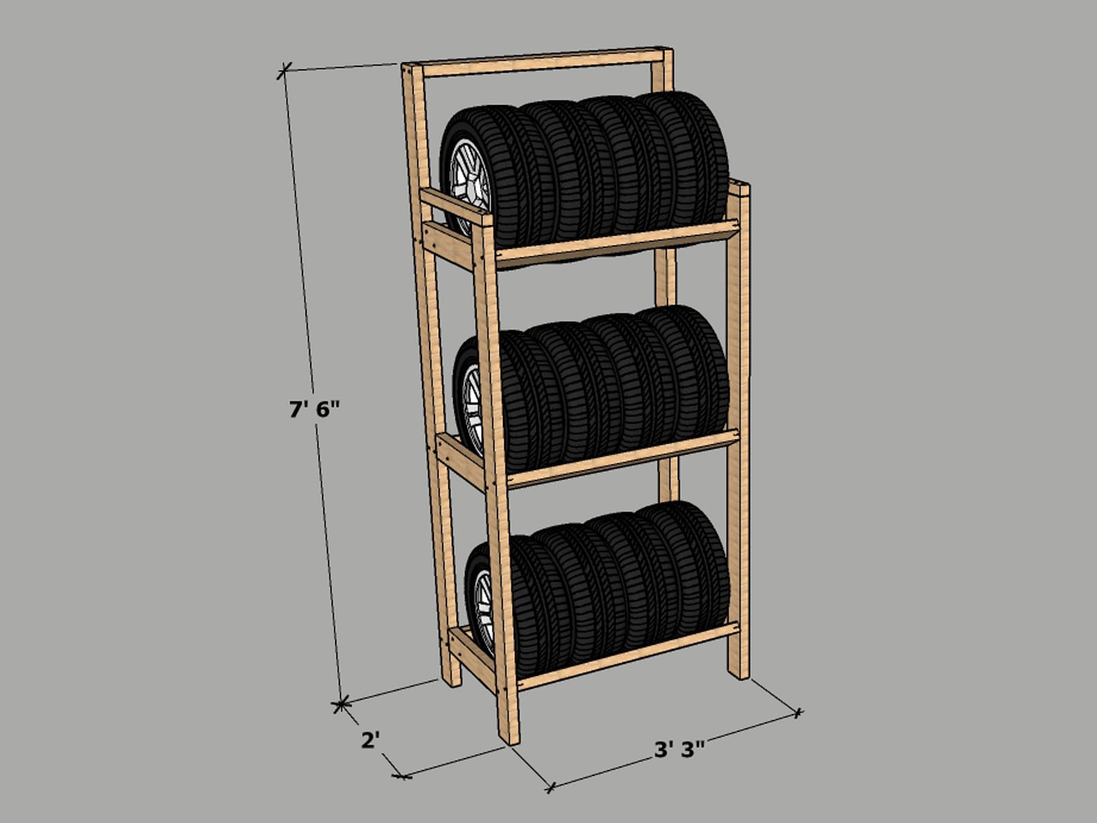 Tire Storage Rack Build Plan | DIY Tire Organizer - Digital Download - Etsy