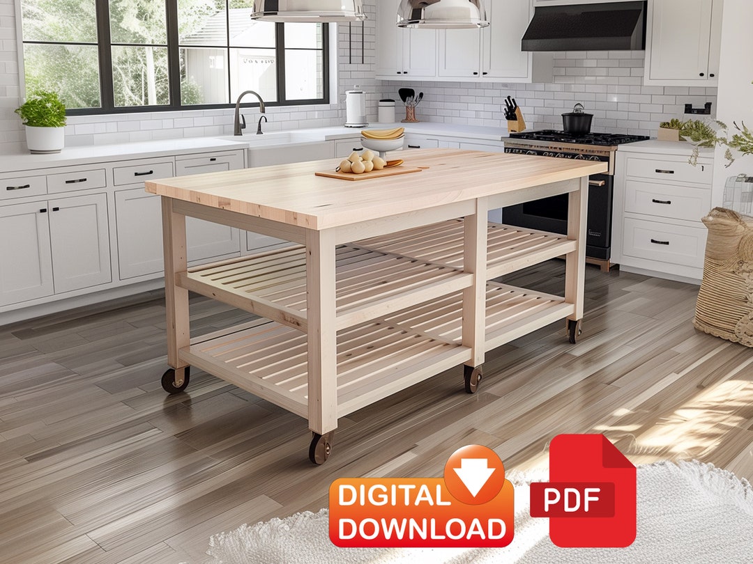 Kitchen Island Build Plans, Kitchen Storage & Kitchen Island | Wooden ...