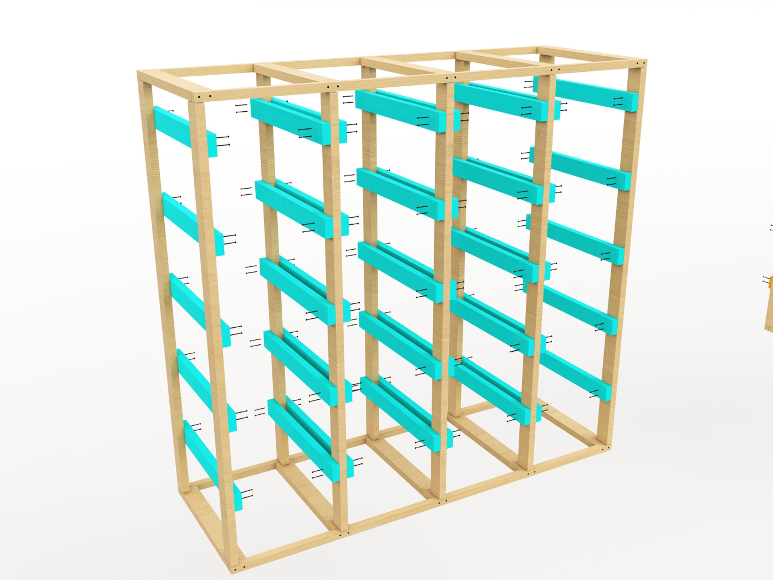 20 UNIT Storage Shelves Plans, 27 Gallon DIY Tote Storage Rack PDF ...