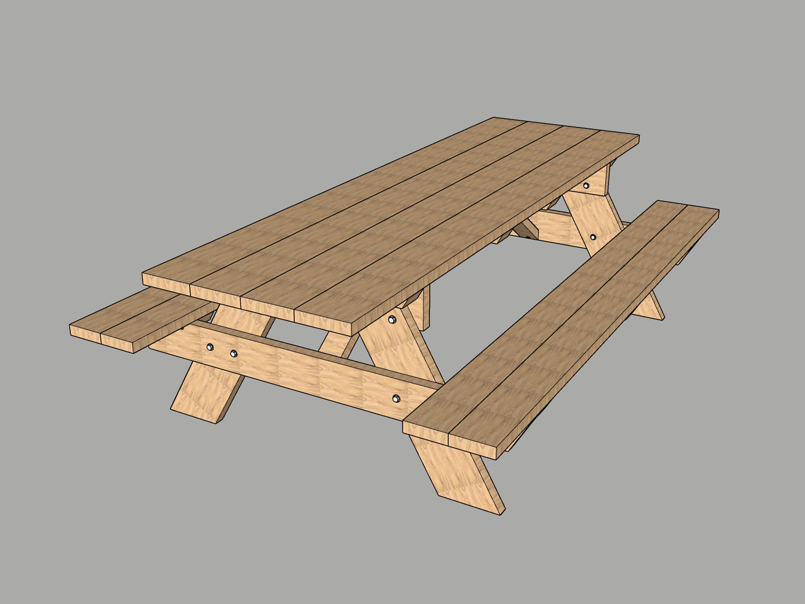 Simple Picnic Table Plans Classic Picnic Table DIY Picnic Table Build ...