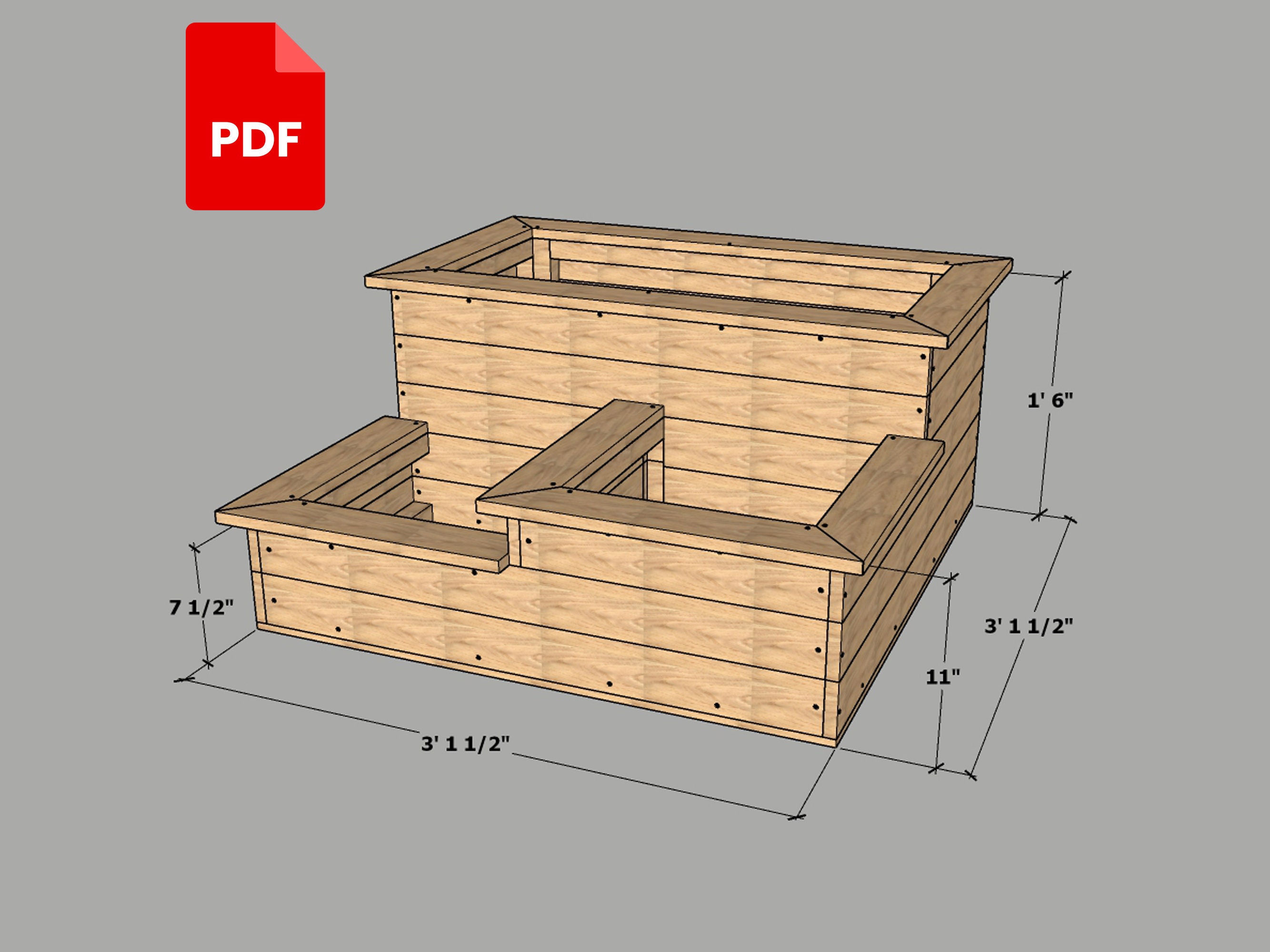 Simple Outdoor Planter Plans, Garden Planter Box Build Plans Wood Build ...