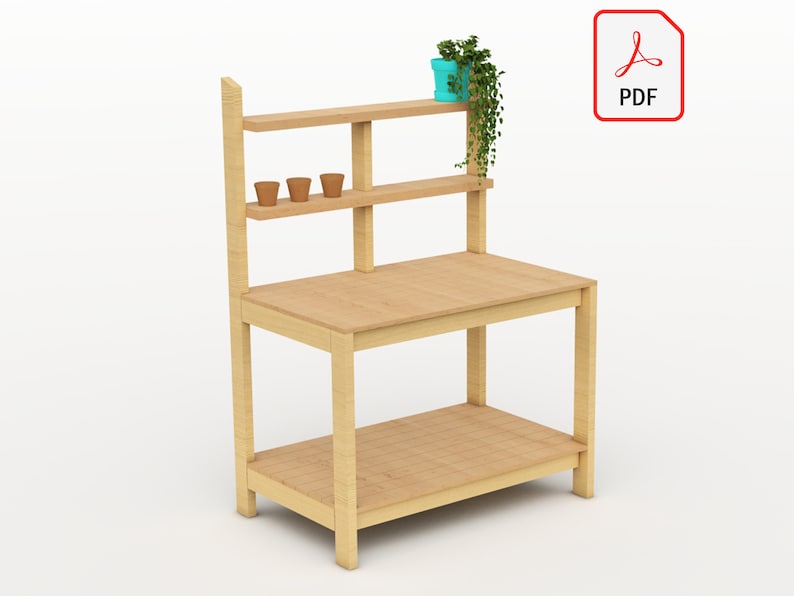 Potting Bench Digital Plan, DIY Outdoor Work Station Build Plan PDF - Etsy