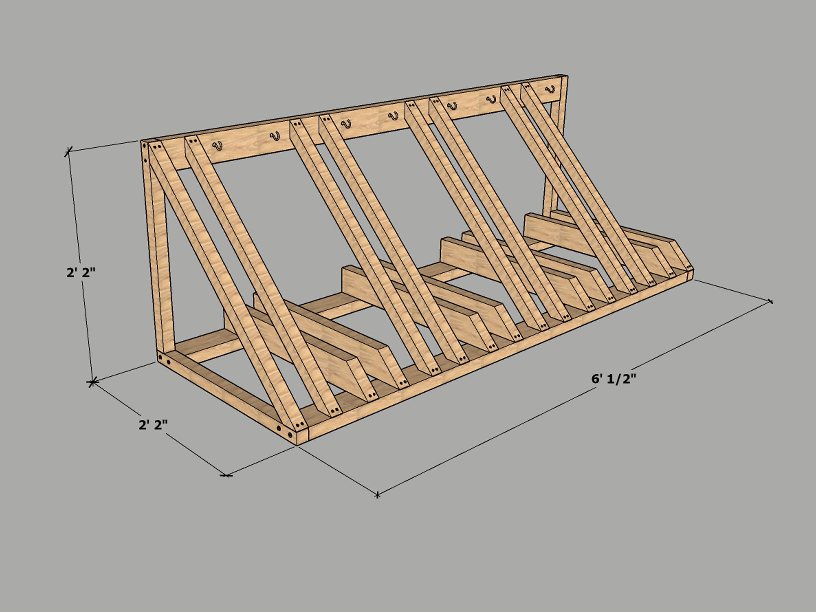 Bike Rack Build Plan | DIY Bicycle Storage Solution - Digital Download ...