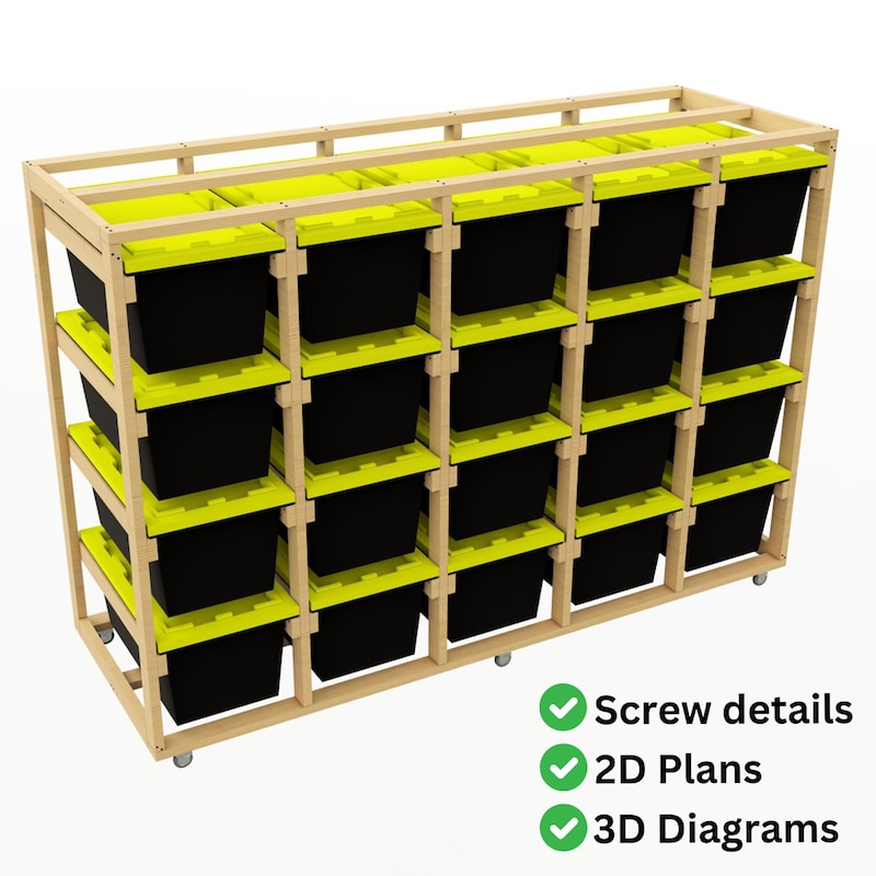 Tote Storage Rack Rolling - Etsy