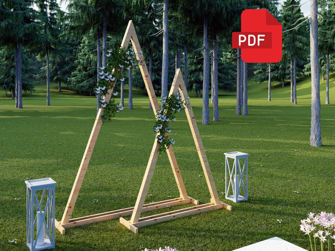 Triangle Arch Building Plans - Triangle Wedding Arbor Build ...