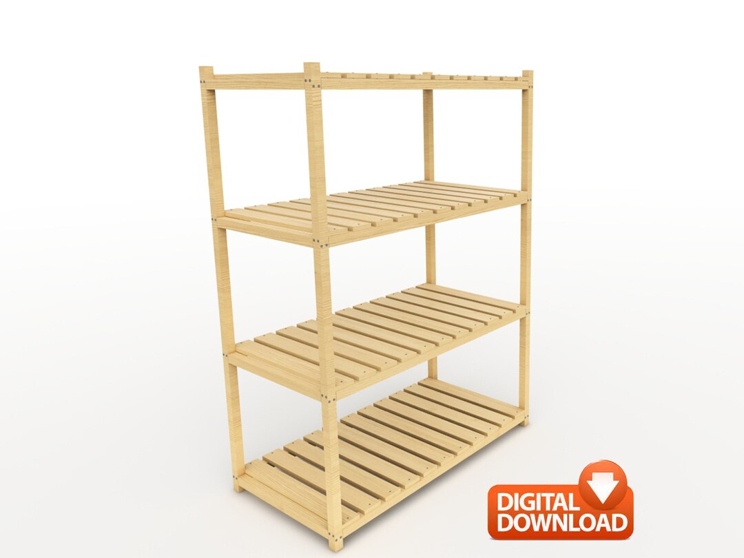 Storage Rack Digital Plan, DIY Garage Shelf Construction Plan - PDF - Etsy