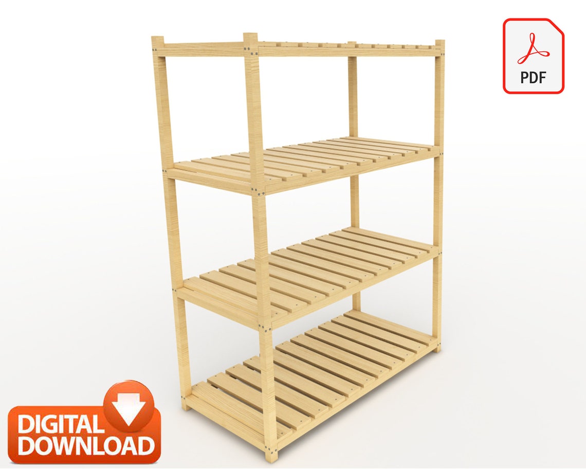 Storage Rack Digital Plan DIY Garage Shelf Construction Plan - Etsy