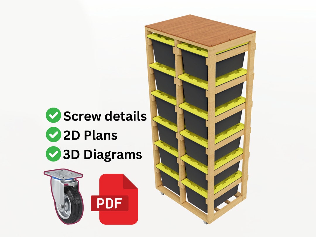 Vertical Rolling Storage Racks - 27 Gallon Shelf System - Garage ...