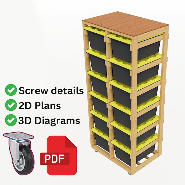 Tote Storage Rack Rolling - Etsy