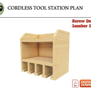 Cordless Tool Station Build Plan, Woodworking Project With the Digital ...