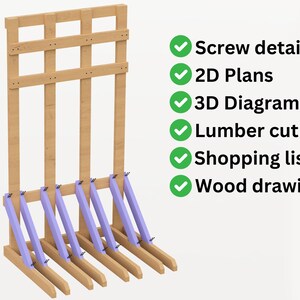 Bike Storage Rack Build Plan - DIY Bicycle Organizer | Digital PDF ...
