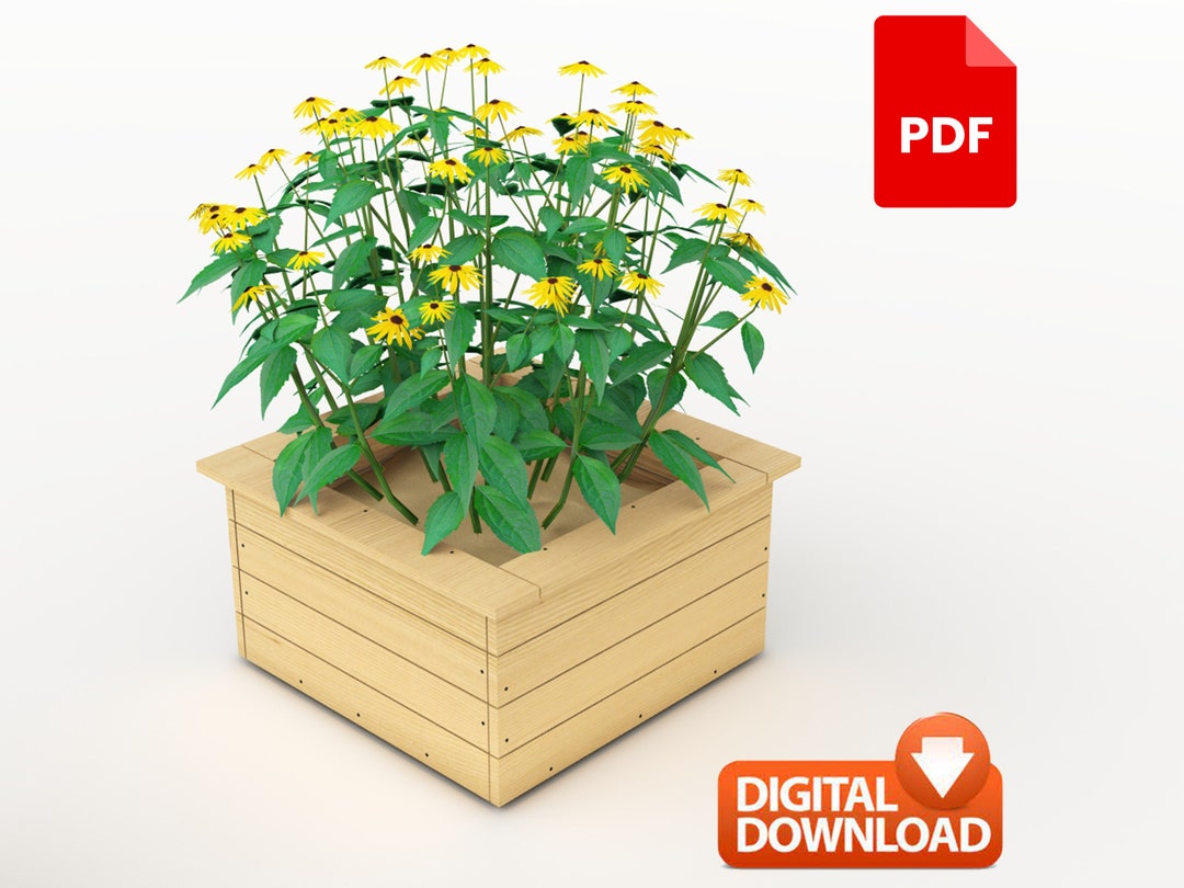 Planter Box Build Plan - Garden Planter Box Plans - Cedar Planter Box ...