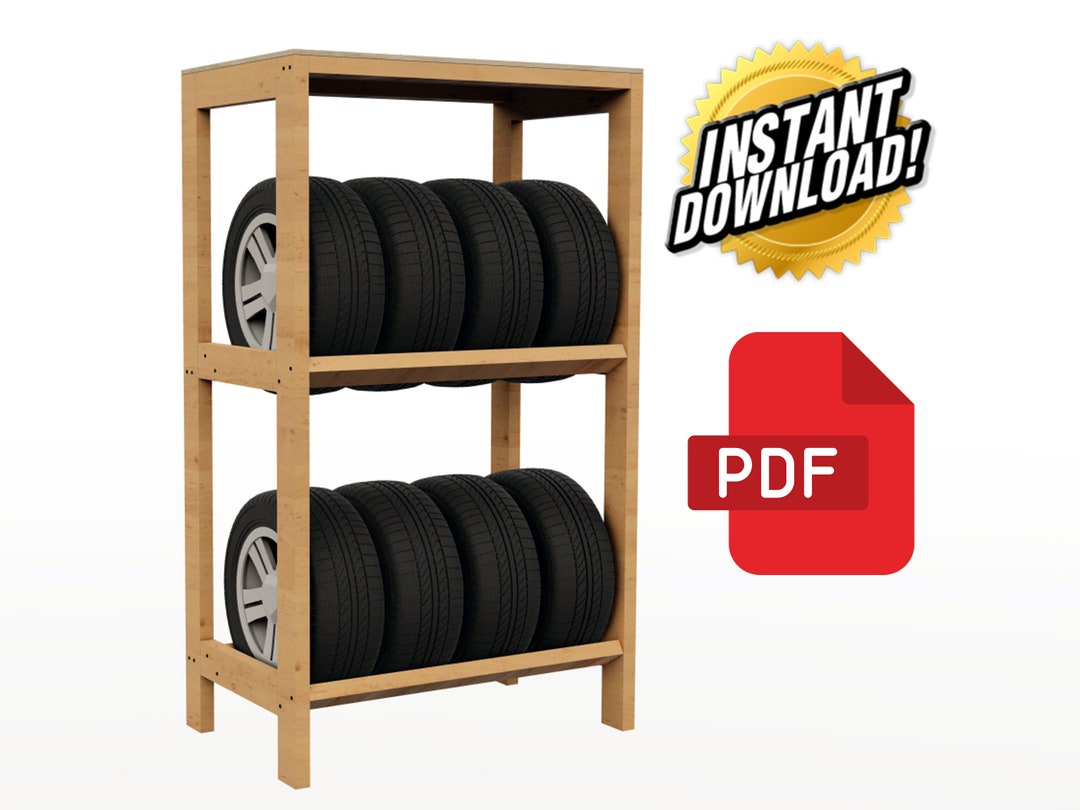 Tire Storage Rack Build Plan | DIY Tire Storage Rack Plans | Garage ...