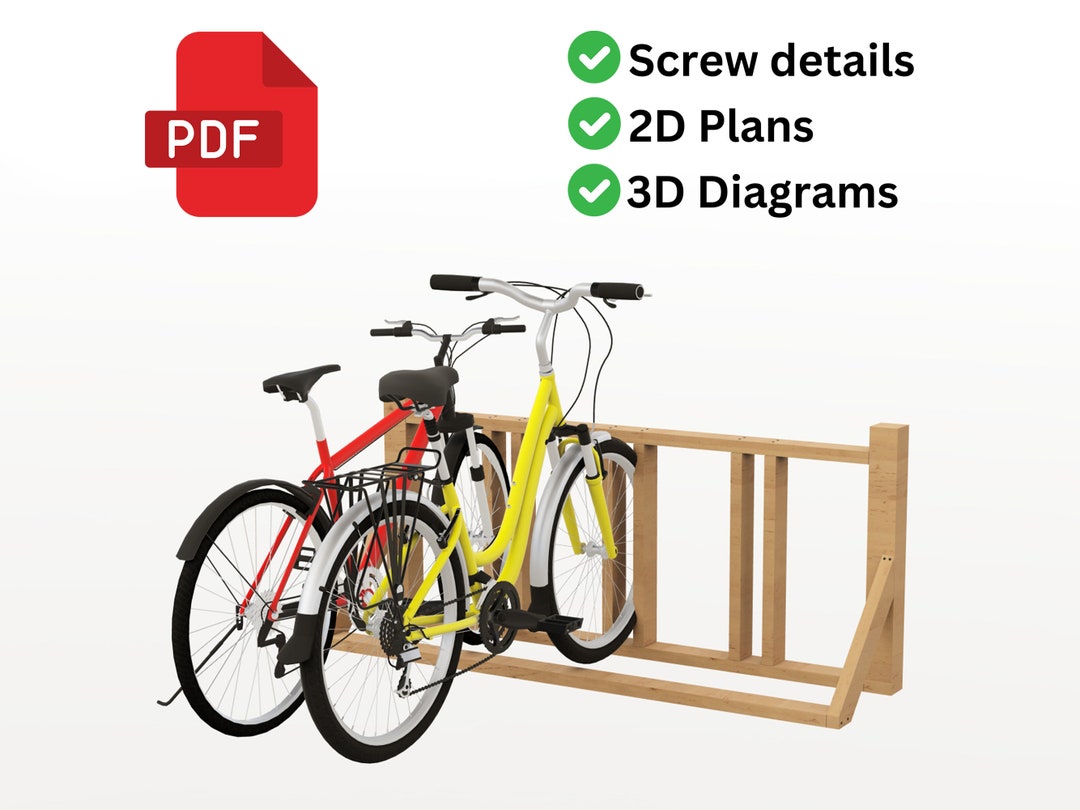 Bike Storage Rack Build Plan | DIY Bicycle Organizer - Digital Download ...