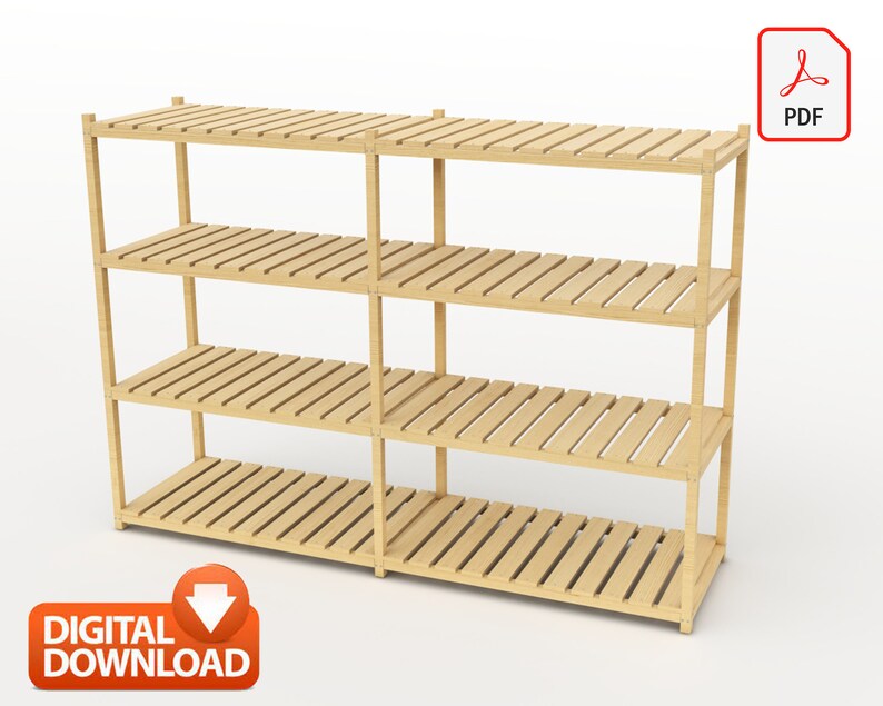 Storage Rack Digital Plan DIY Garage Shelf Construction Plan - Etsy