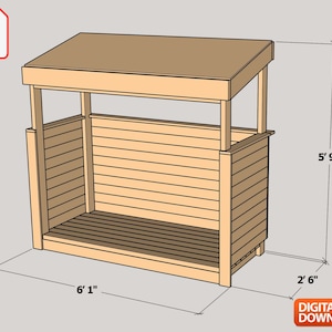 Garbage Shed Digital Plan, DIY Outdoor Storage Shed Construction Plan ...