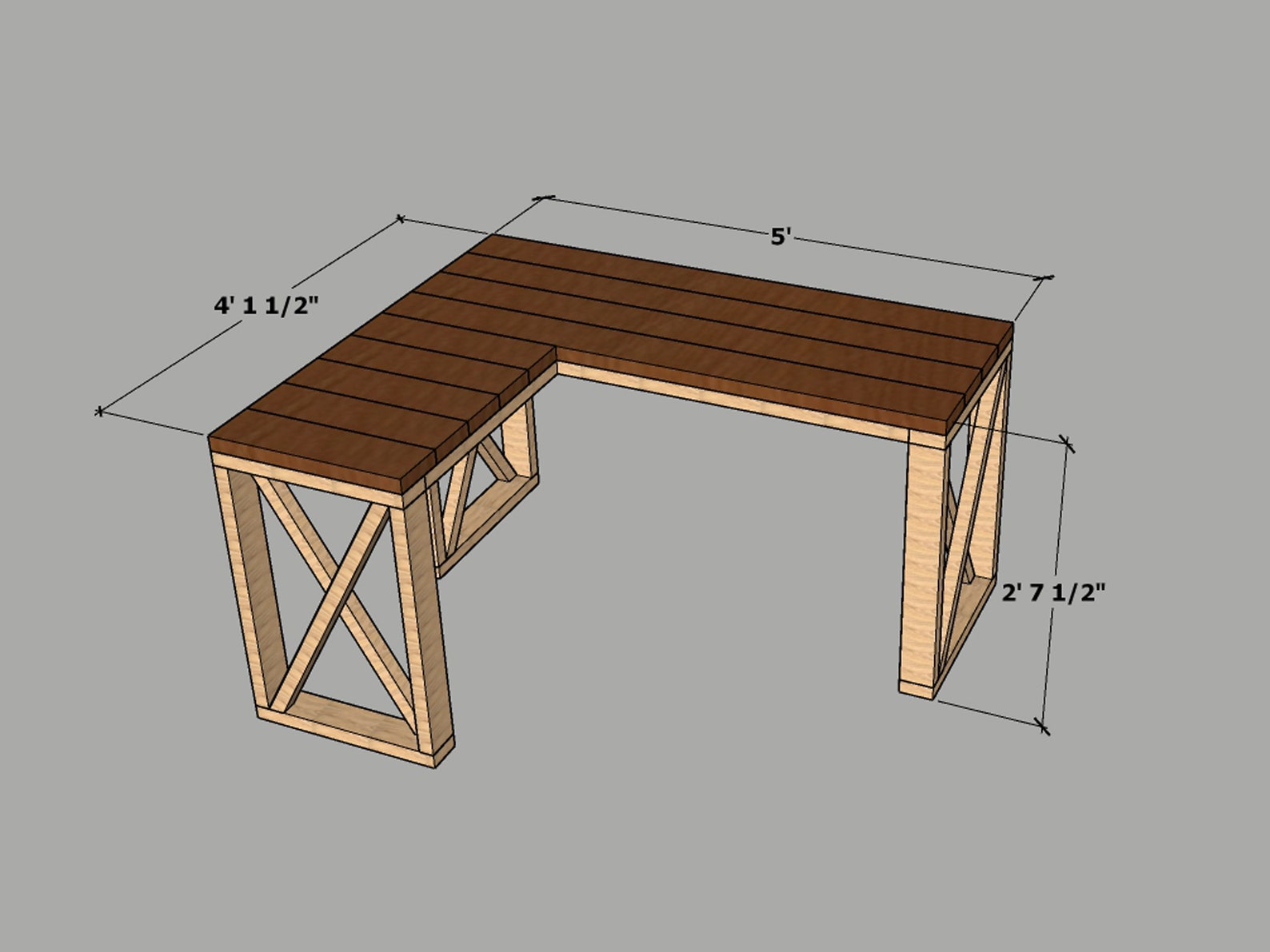 Corner Desk Build Plans Farmhouse Desk Plans Digital Download - Etsy