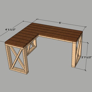 Corner Desk Build Plans | Farmhouse Desk Plans - Digital Download - Etsy