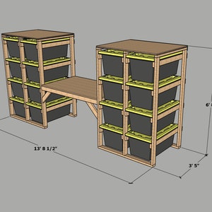 40 Gallon Storage Rack - 16 Unit Storage Rack - Storage Rack With ...