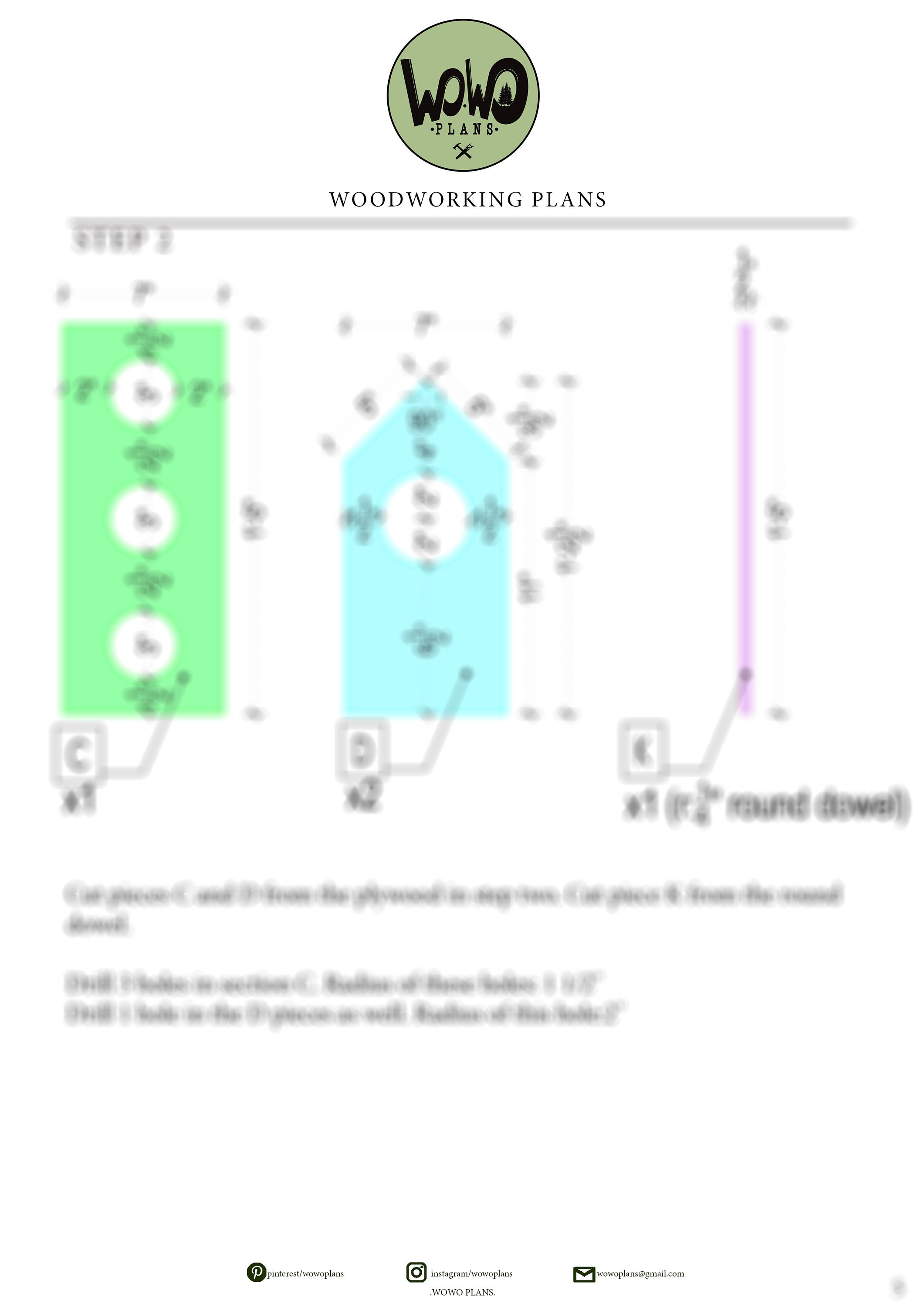 Bird House Build Plan, 9''x 2',simple Bird House, Woodworking Project ...