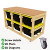 Garage Storage Plan 27 Gallon Tote Rack Plans 16 Unit Storage Rack ...