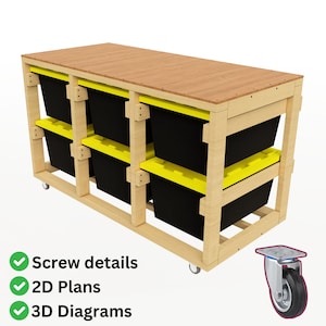 Rolling Garage Storage Shelves | DIY 27 Gallon Tote Storage Rack ...