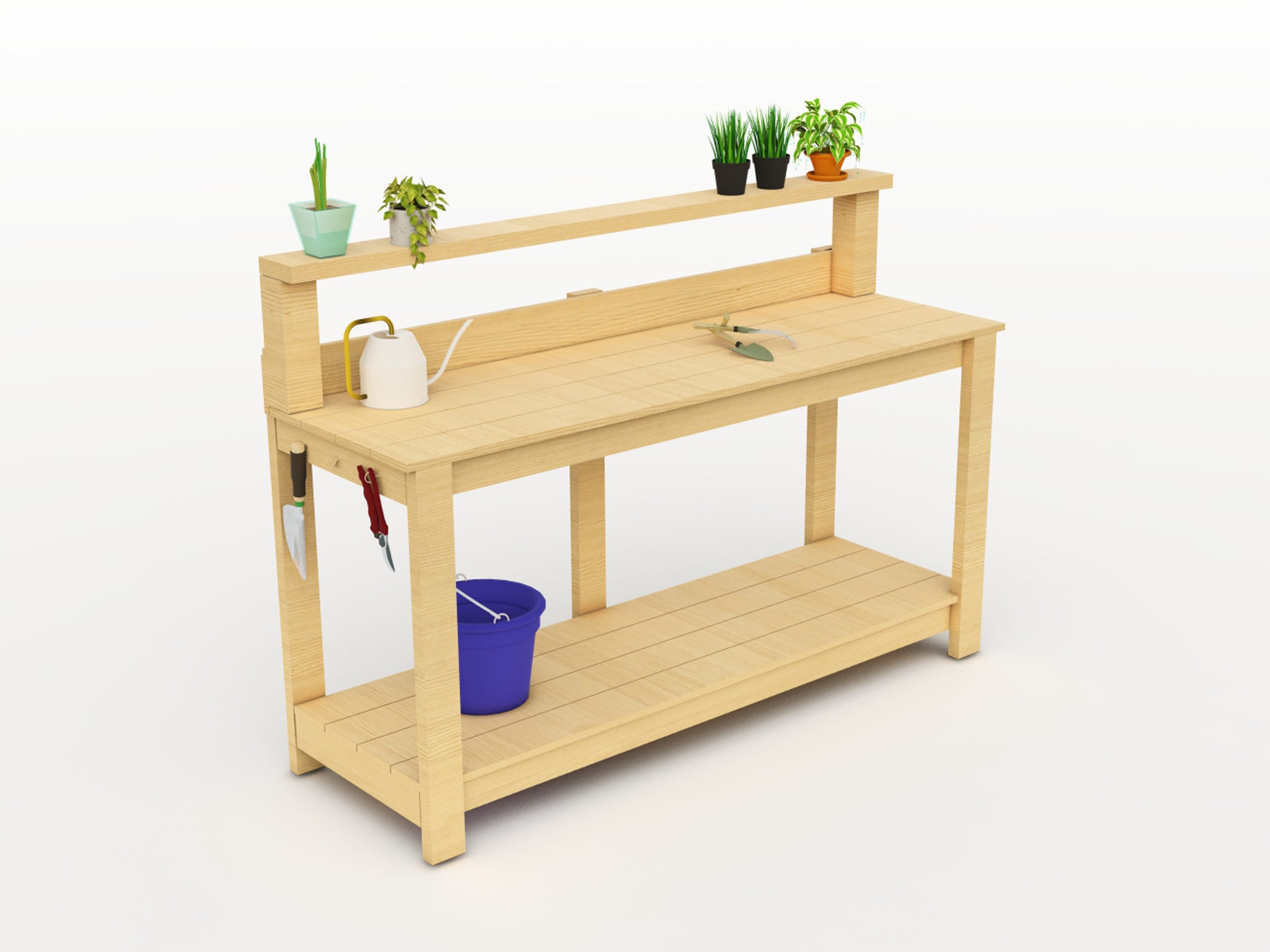 Simple Potting Bench Plans / Wood Potting Bench Plan | PDF Download - Etsy