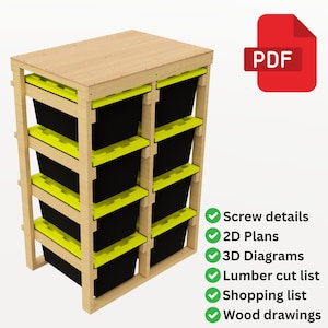 27 Gallon Tote Rack Plans | Garage Storage Shelves - 8 Unit Vertical ...