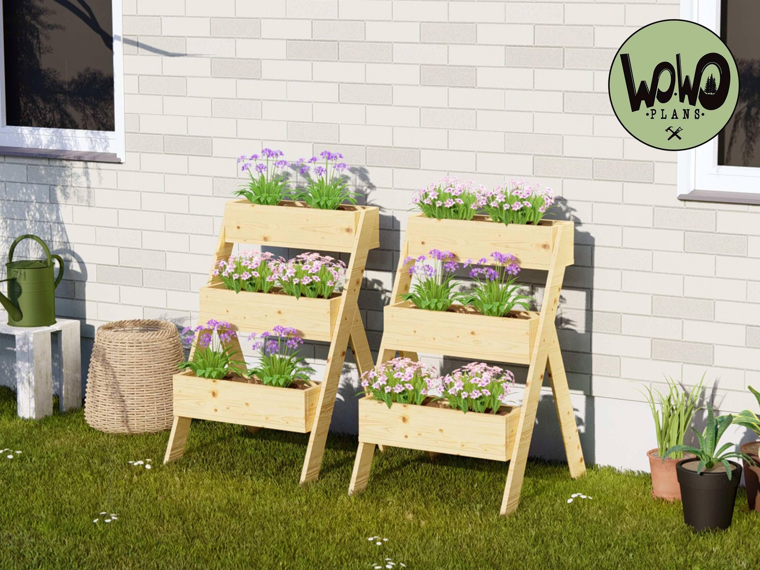 DIY 3 Tier Planter Box Plans Planter Box Plans for Balcony Garden ...