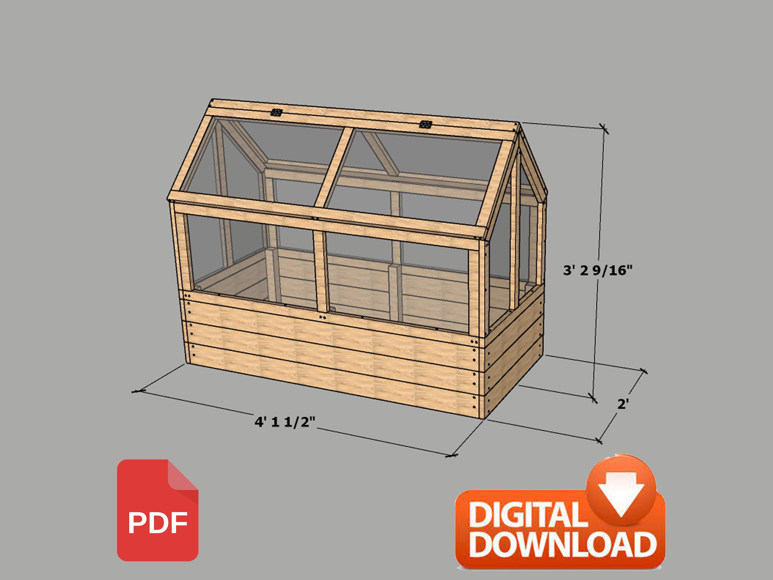 Planos De Grava Para Invernaderos Planos De Invernadero De 9' X 16'.
