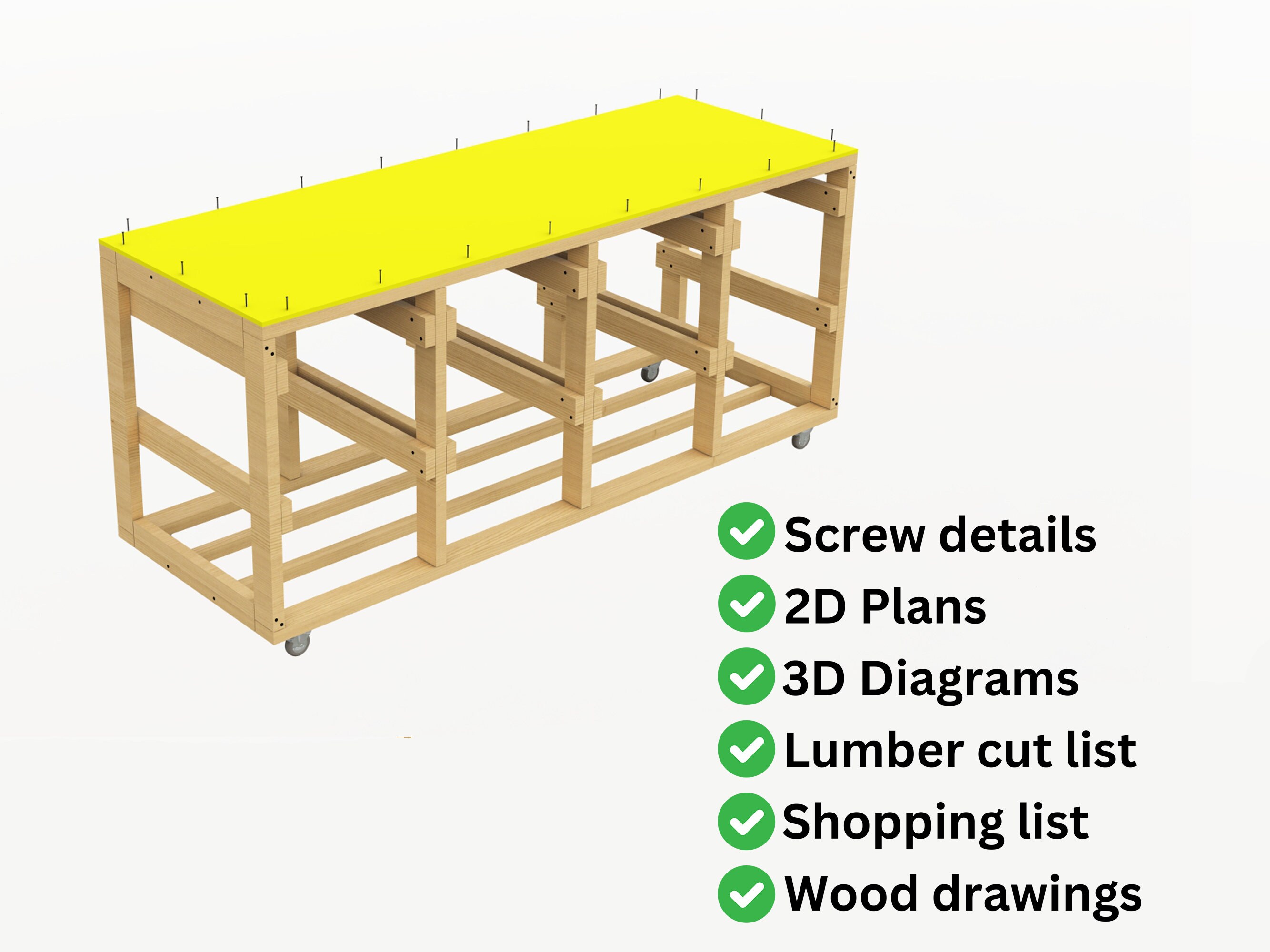 8 Unit Horizontal Storage Rack Rolling Garage Storage Shelves DIY 27 ...