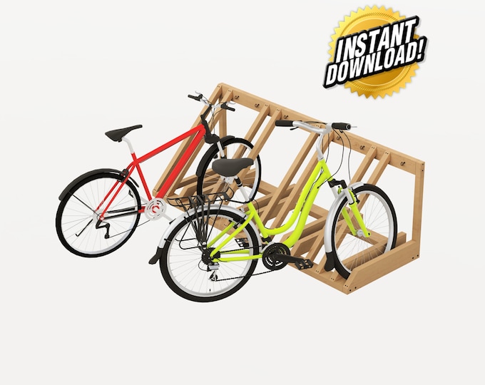 Bike Rack Build Plan | DIY Bicycle Storage Solution - Digital Download ...