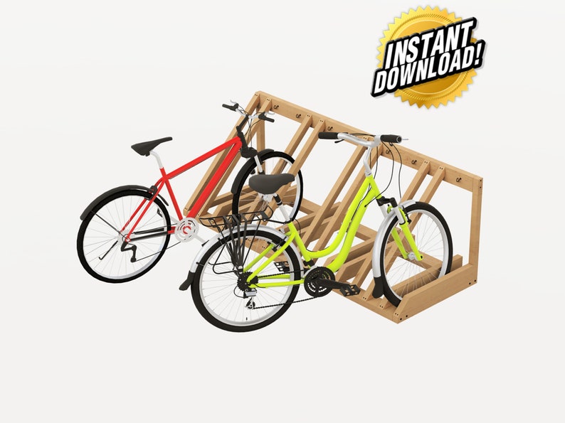 Bike Rack Build Plan | DIY Bicycle Storage Solution - Digital Download ...
