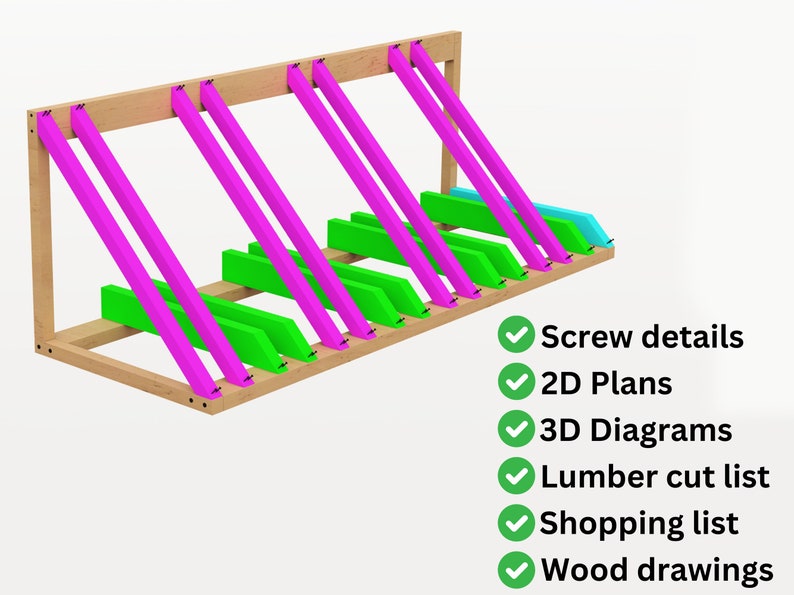 Bike Rack Build Plan | DIY Bicycle Storage Solution - Digital Download ...