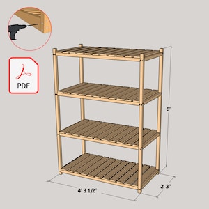 Storage Rack Digital Plan, DIY Garage Shelf Construction Plan - PDF - Etsy