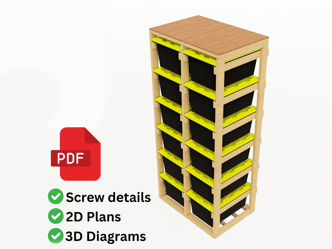 Vertical Storage Racks - Garage Organization Tote Rack Plans | 27 ...